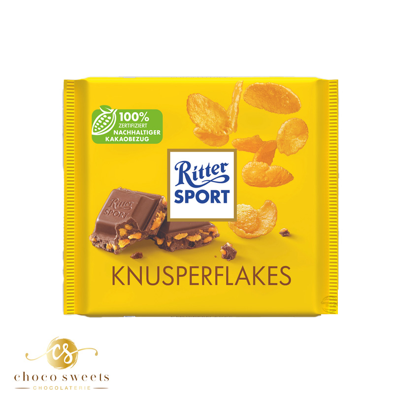 ritter sport cornflakes milk chocolate 100g | Choco sweets