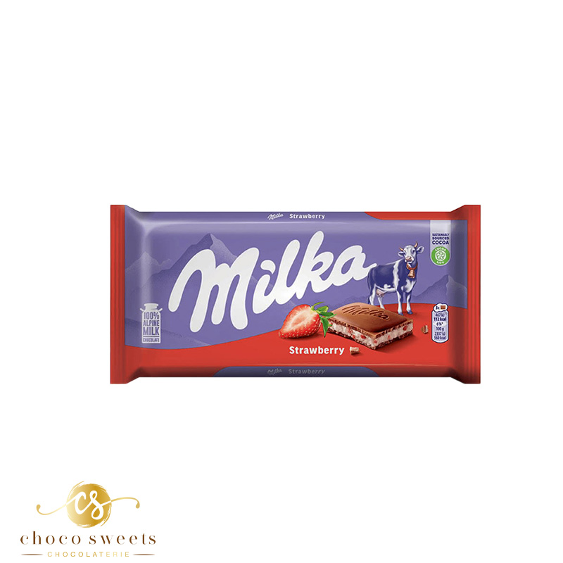 TABLETTE CHOCOLAT MILKA FRAISE 100g | Choco sweets